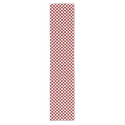 cute red white checkered short table runner | Zazzle