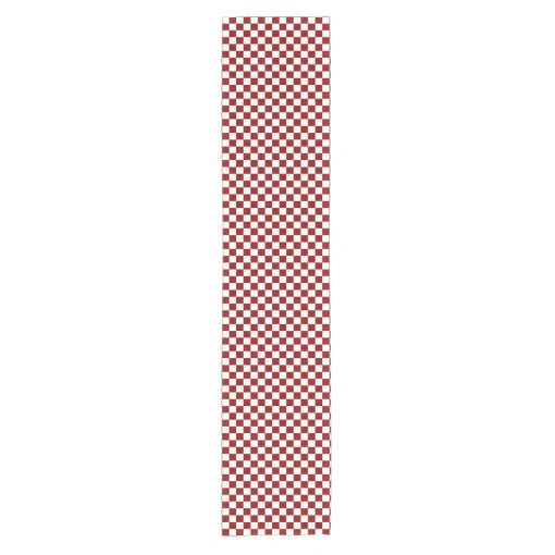 cute red white checkered short table runner | Zazzle