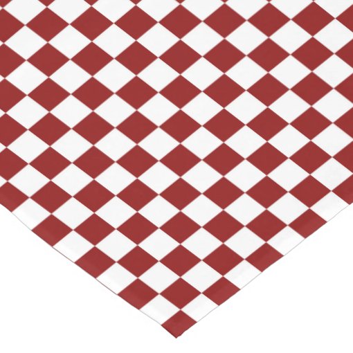 cute red white checkered short table runner | Zazzle