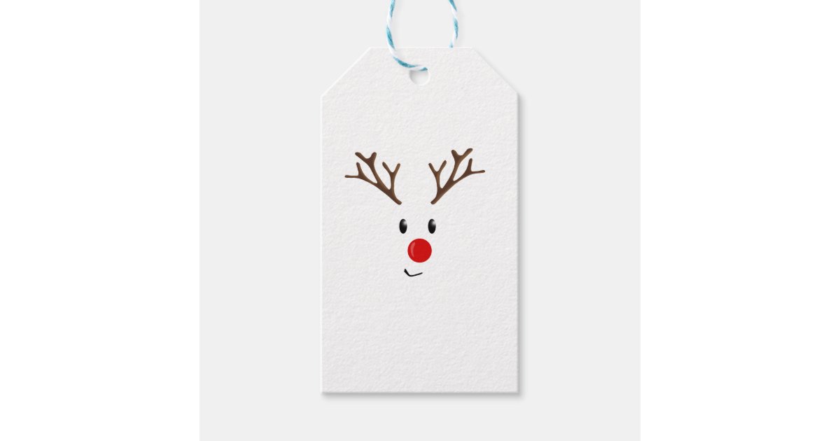 Cute reindeer gift tags | Zazzle