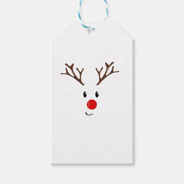 Cute reindeer gift tags | Zazzle