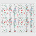 Cute Reindeer Woodland Animal Christmas Wrapping Paper | Zazzle