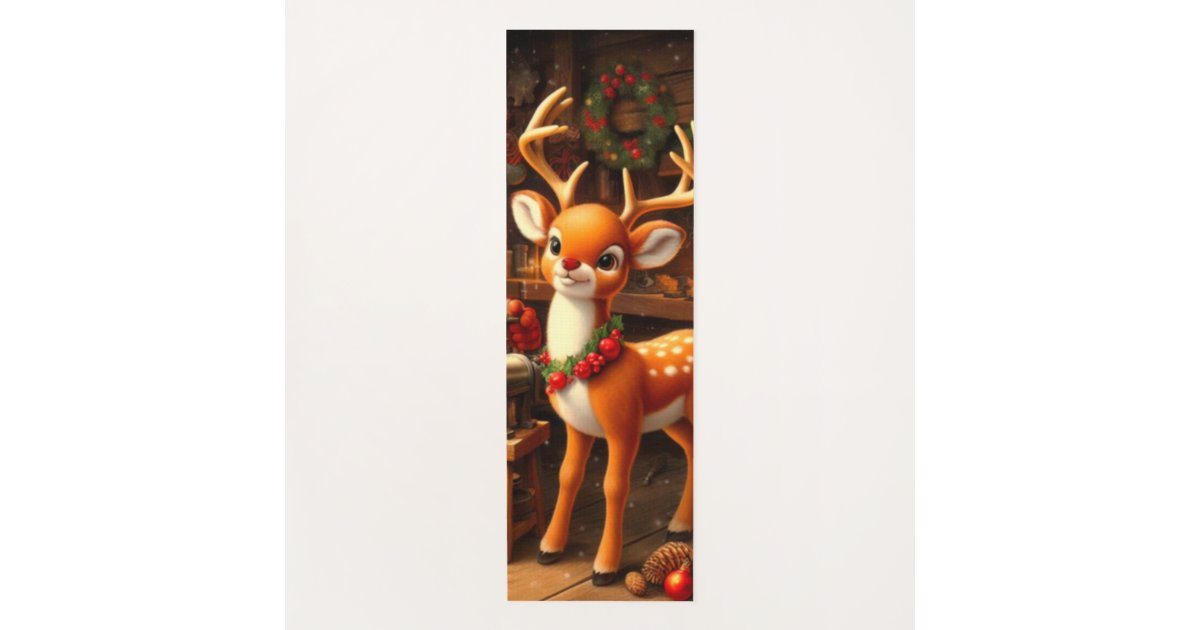 Cute Reindeer Yoga Mat | Zazzle