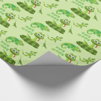 Cute Reptile Snake Wrapping Paper | Zazzle