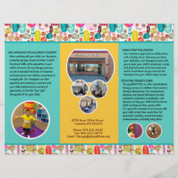 Cute Retro Cartoon Floral Design Flyer Template | Zazzle