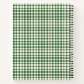 Cute Retro Green Gingham Plaid Personalized Recipe Notebook | Zazzle