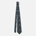 Cute Retro Robot Pattern Neck Tie | Zazzle