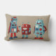 Cute Retro Robots Sci-Fi Themed Lumbar Pillow | Zazzle