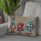 Cute Retro Robots Sci-Fi Themed Lumbar Pillow | Zazzle