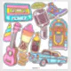 Cute Retro Sticker | Zazzle
