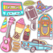 Cute Retro Sticker | Zazzle
