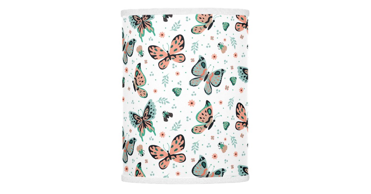 Cute retro style butterflies pattern lamp shade | Zazzle
