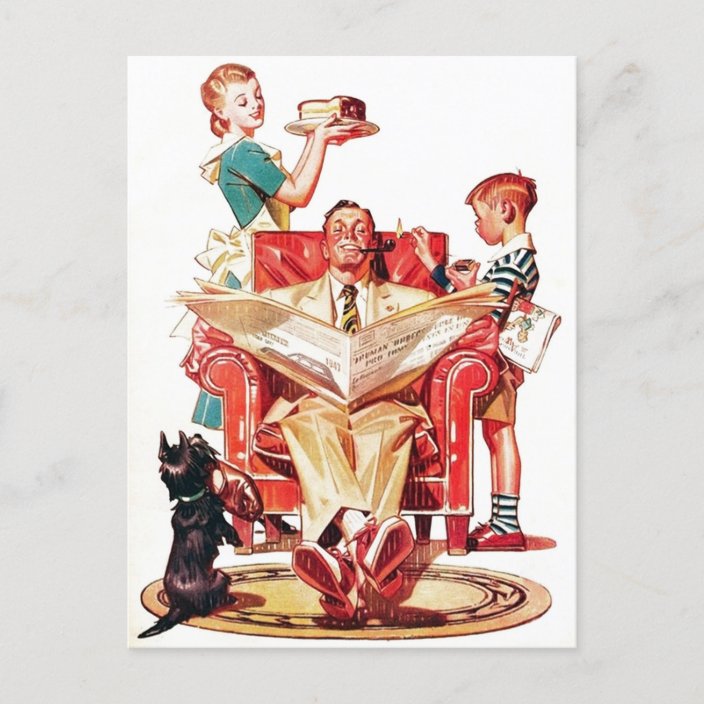 Cute retro vintage Family any purpose postcard | Zazzle.com