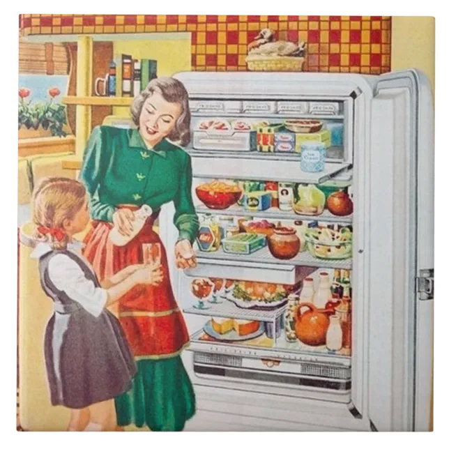 cute retro vintage kitchen tile | Zazzle