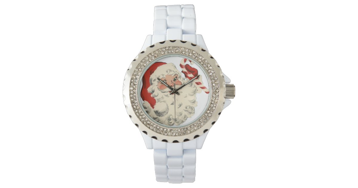 Cute Retro Vintage Santa Claus Christmas Watch | Zazzle