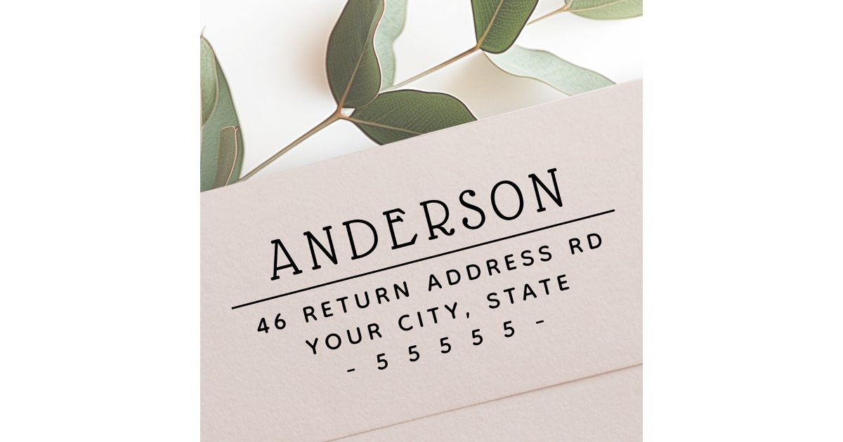 Cute return address self-inking stamp | Zazzle