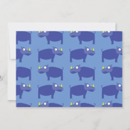 Cute Rhino Kids 1st Birthday Party Rhinoceros Invitation | Zazzle