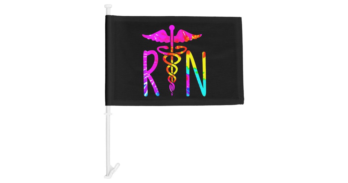 Cute RN Registered Nurse Tshirt Car Flag | Zazzle