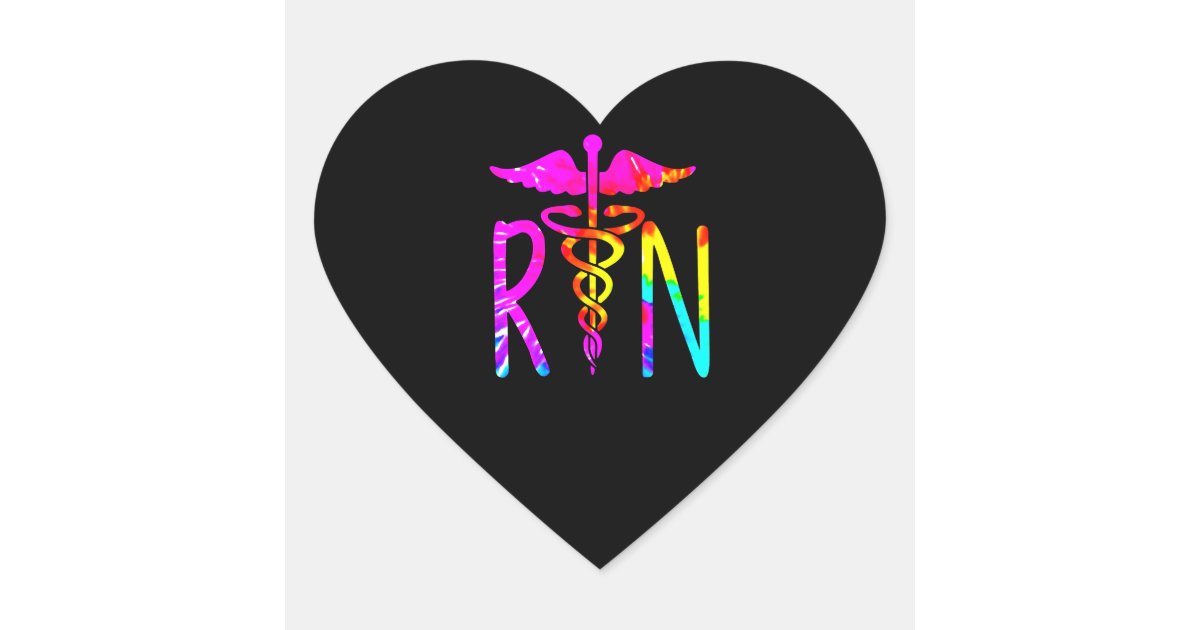 Cute RN Registered Nurse Tshirt Heart Sticker | Zazzle