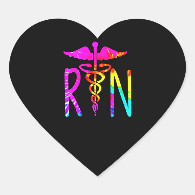 Cute RN Registered Nurse Tshirt Heart Sticker | Zazzle