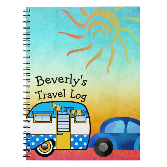 Cute Road Trip Travel Log Notebook | Zazzle.com