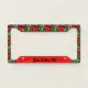 Cute Romantic Red Heart Doodle Design License Plate Frame | Zazzle