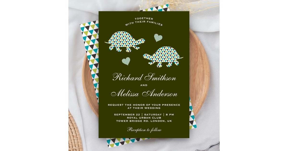 Cute Romantic Turtles Wedding Invitation | Zazzle