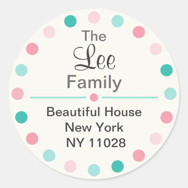 Cute Round Labels (sweet) | Zazzle