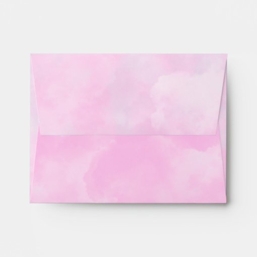 Cute Royal Princess Crown Pink Themed Invitation Envelope | Zazzle