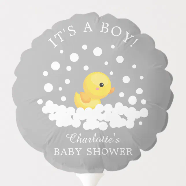Cute Rubber Duck Baby Shower Balloon | Zazzle