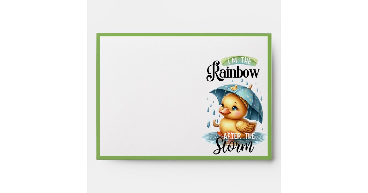 Cute Rubber Duck Baby Shower Envelope | Zazzle