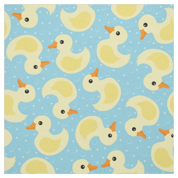 Cute Rubber Duck Pattern Fabric Zazzle