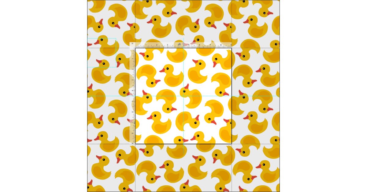 Cute rubber duck pattern fabric | Zazzle