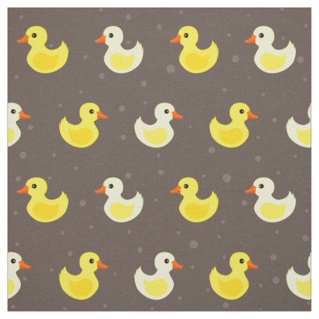 Cute rubber duck pattern fabric | Zazzle