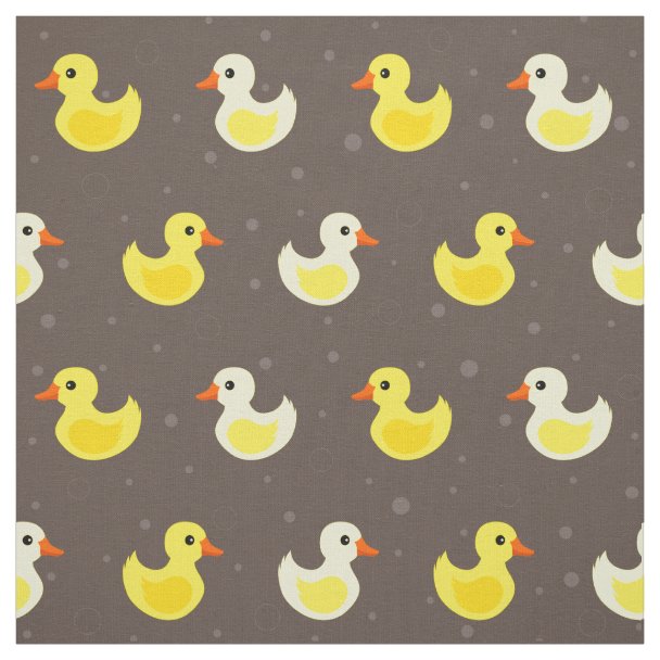 Cute rubber duck pattern fabric | Zazzle