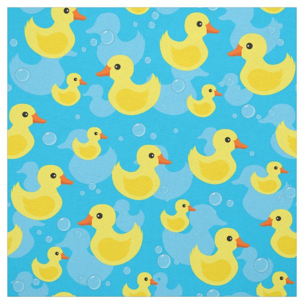 Cute Rubber Duck Pattern Fabric Zazzle
