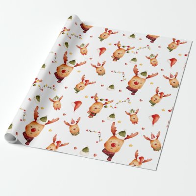 Christmas Rudolph Wrapping Paper