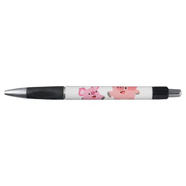 Cute Running Cartoon Pigs Pen | Zazzle
