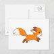 Cute Running Fox Postcard | Zazzle