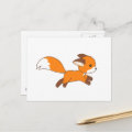 Cute Running Fox Postcard | Zazzle