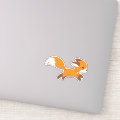 Cute Running Fox Sticker | Zazzle