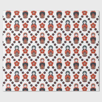 Cute Russian Nesting Doll Wrapping Paper | Zazzle