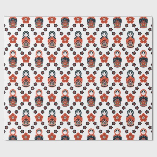 Cute Russian Nesting Doll Wrapping Paper | Zazzle