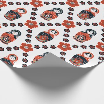 Cute Russian Nesting Doll Wrapping Paper | Zazzle