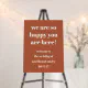 Cute Rust Fall Retro Custom Wedding Welcome Sign | Zazzle