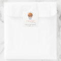 Cute Rust Our Little Champ Basketball Baby Shower Square Sticker | Zazzle