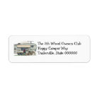 Cute RV Vintage Fifth Wheel Camper Travel Trailer Label | Zazzle