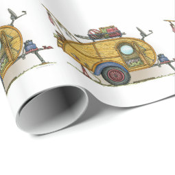Cute RV Vintage Teardrop Camper Travel Trailer Wrapping Paper | Zazzle