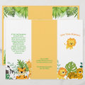 Cute Safari Animal Child Daycare Business Brochure | Zazzle