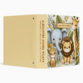 Cute Safari Animals Jungle Baby Photo Album 3 Ring Binder | Zazzle
